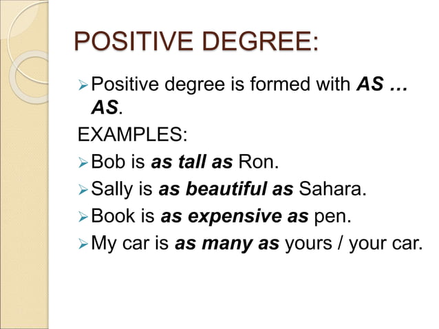 COMPARATIVE DEGREE.ppt | Fitness and Exercise | Healthy Living