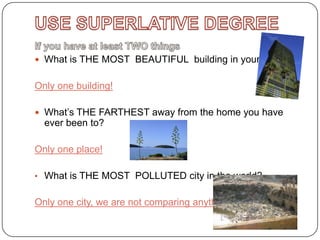 Comparative and Superlative Degrees of Adjectives + Exercise | PPSX