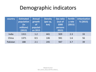 Comparative development experiences of india and its neighbours | PPTX