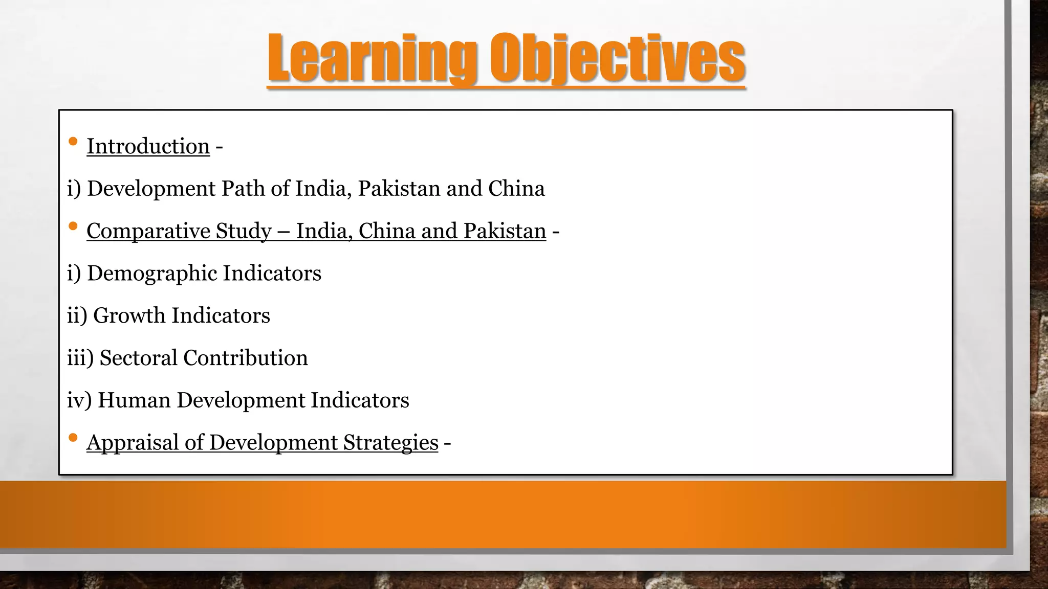 Comparative development experiences of India & its Neighbours. | PDF
