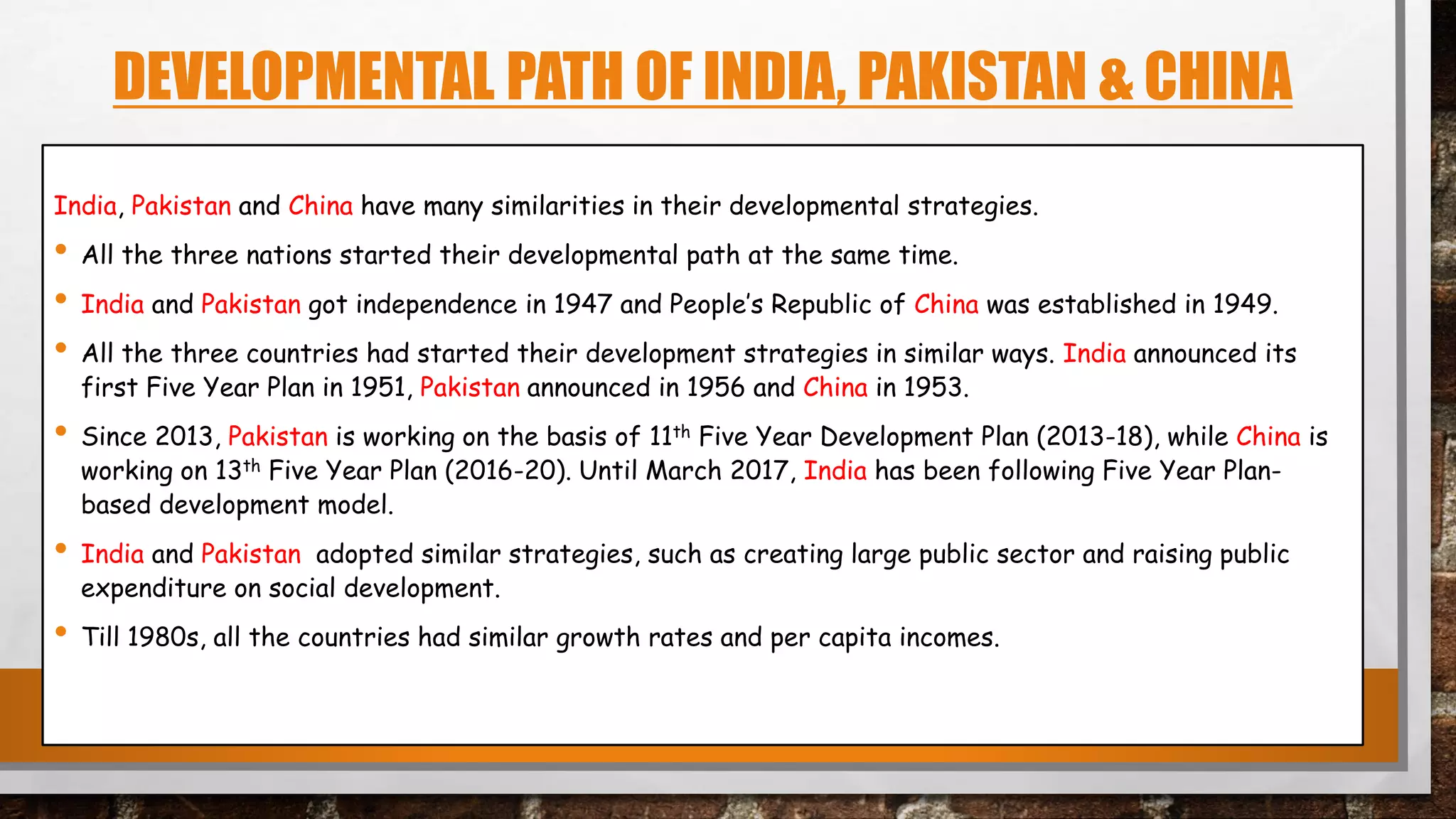 Comparative development experiences of India & its Neighbours. | PDF