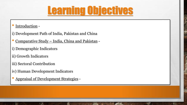 Comparative development experiences of India & its Neighbours. | PDF