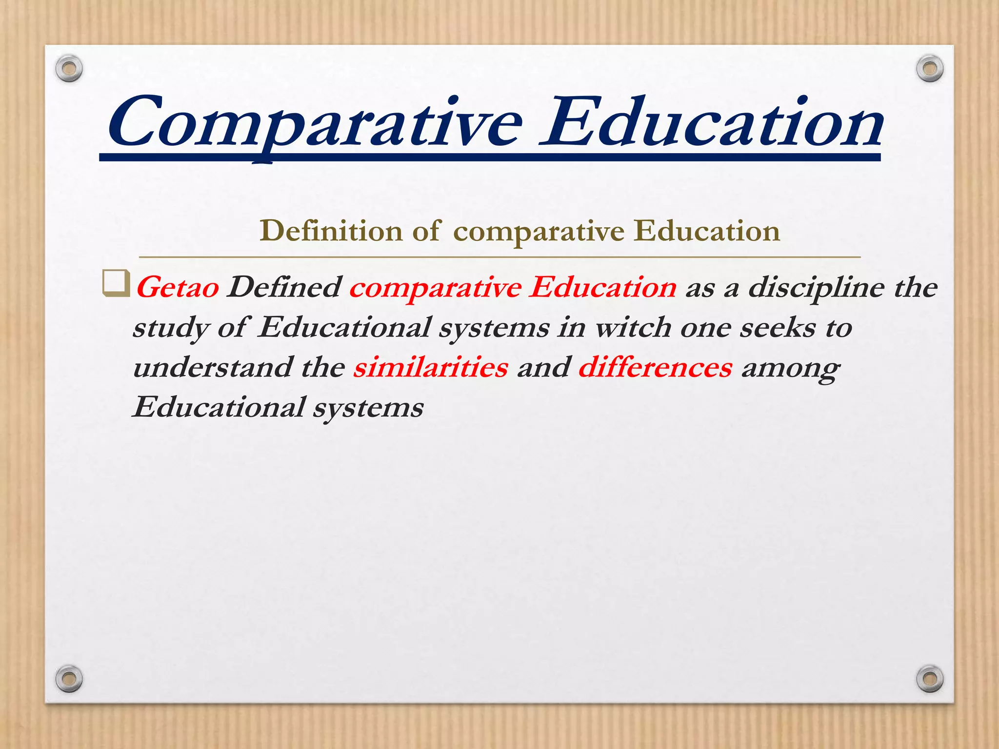 Comparative edu by sb | PPTX
