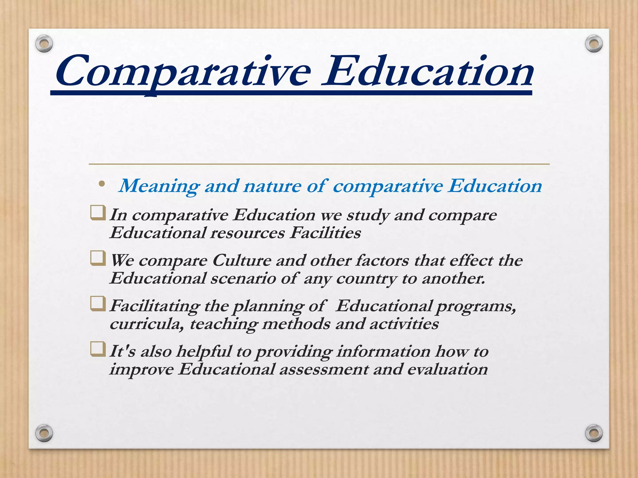 Comparative edu by sb | PPTX