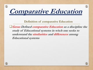 Comparative edu by sb | PPTX