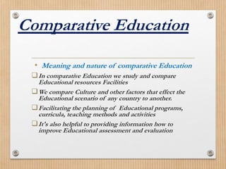 Comparative edu by sb | PPTX