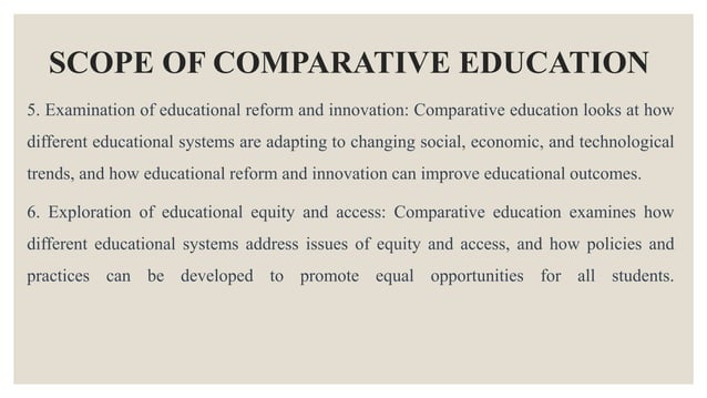 COMPARATIVE EDUCATION.pptx | Education