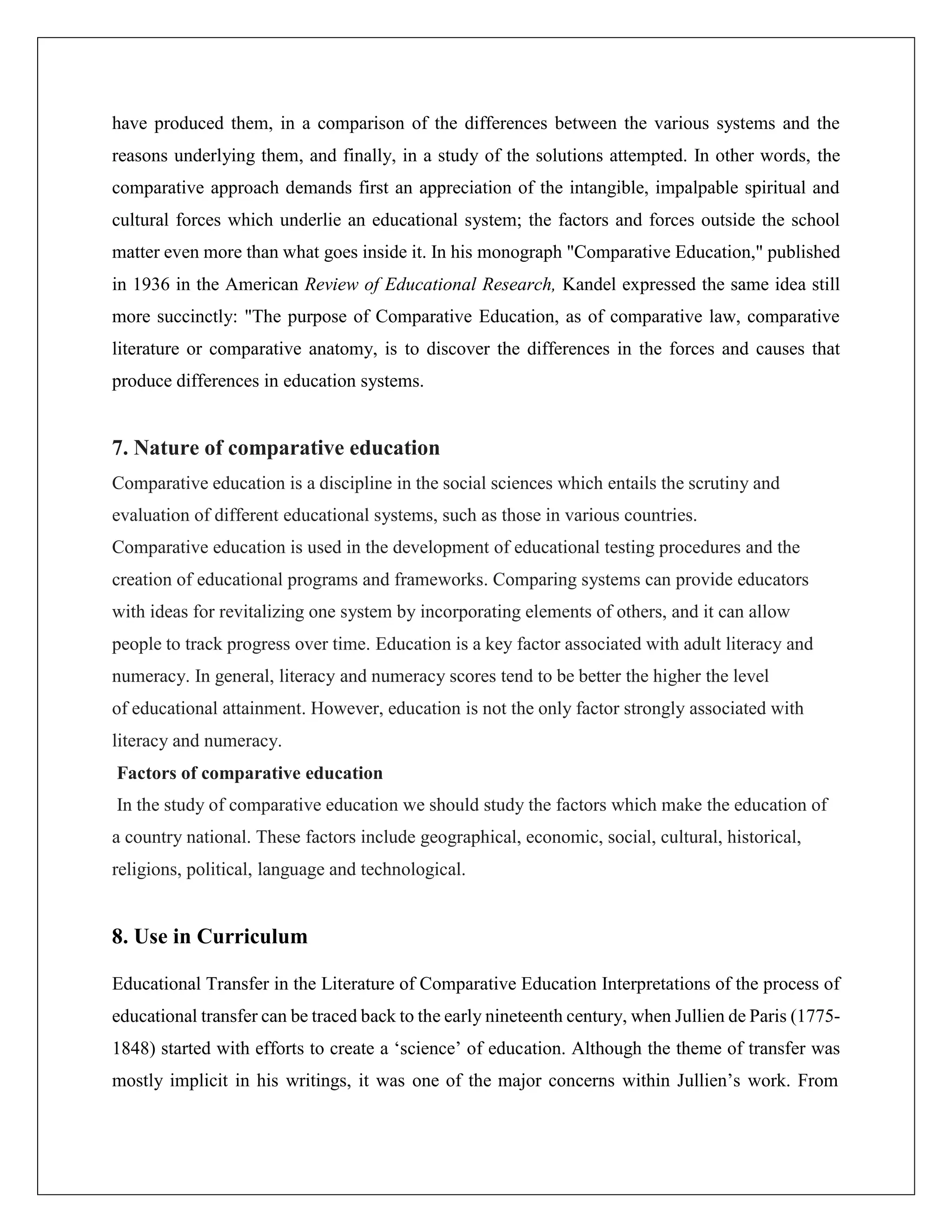 Comparative Education | PDF