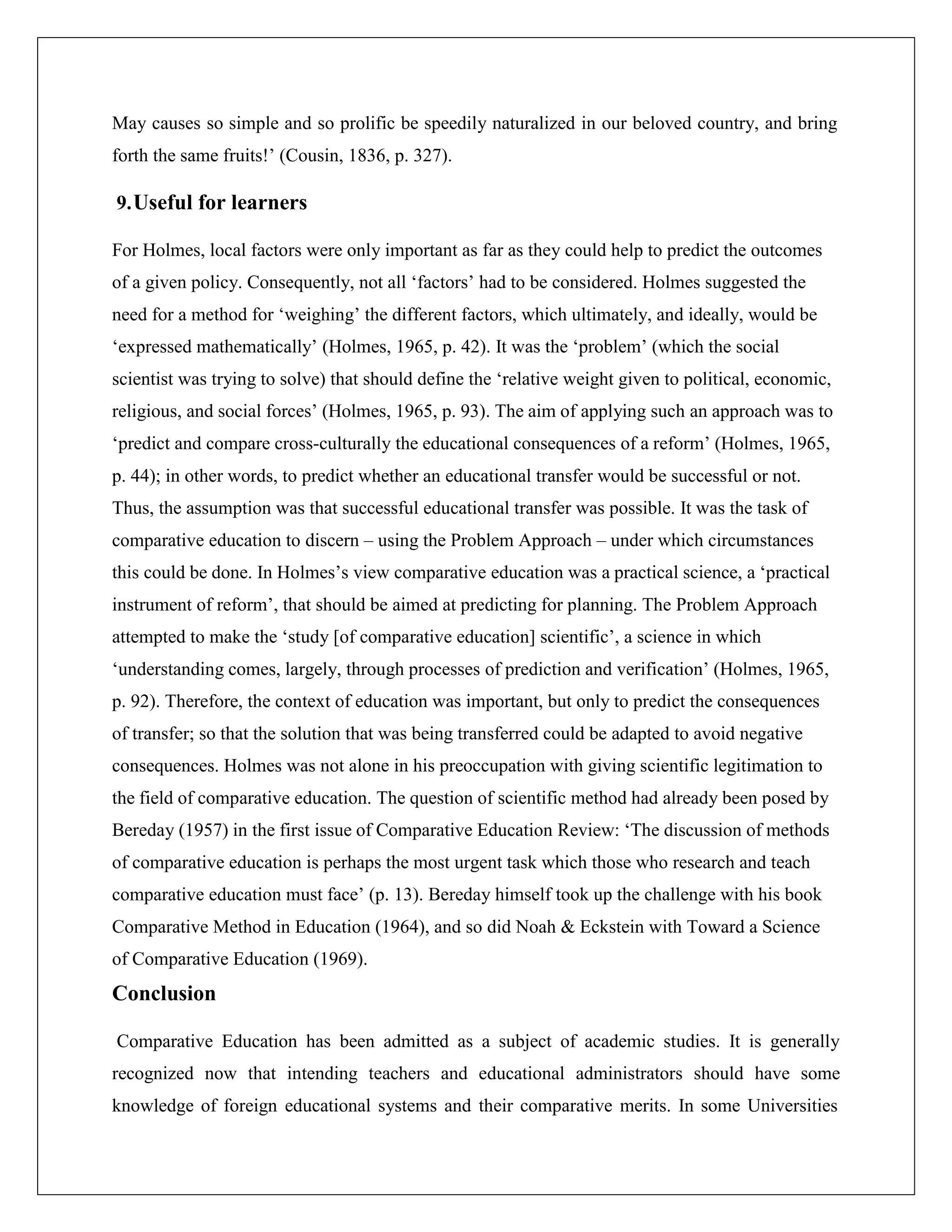 Comparative Education | PDF