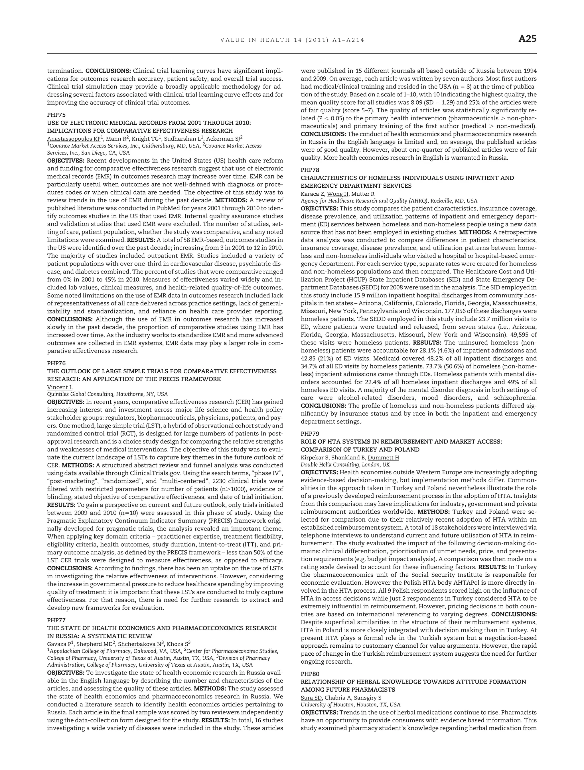 Pharmaceutical Comparative Effectiveness Research Abstract | PDF