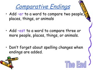 Comparative endings er_est