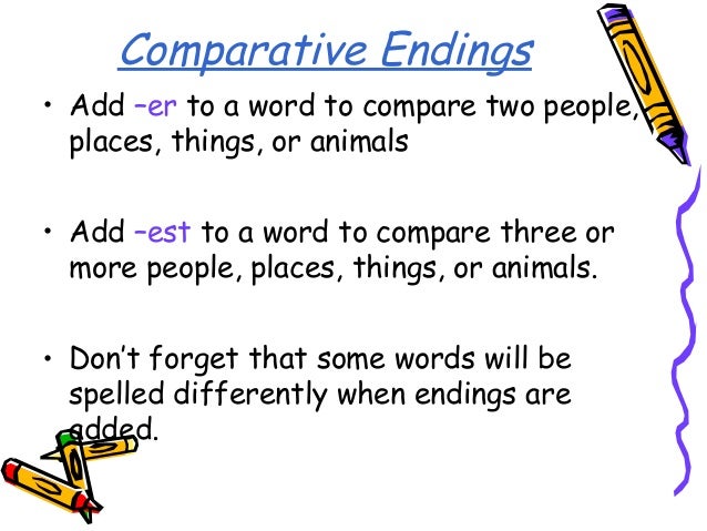 Comparative endings er_est