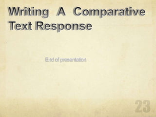 Comparative essay | PPT