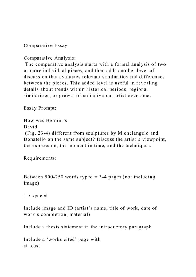 Comparative EssayComparative Analysis The comparative ana.docx
