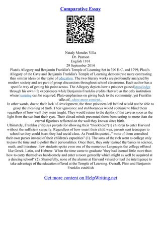 Comparative Essay Ideas | PDF | Christianity | Religion & Spirituality