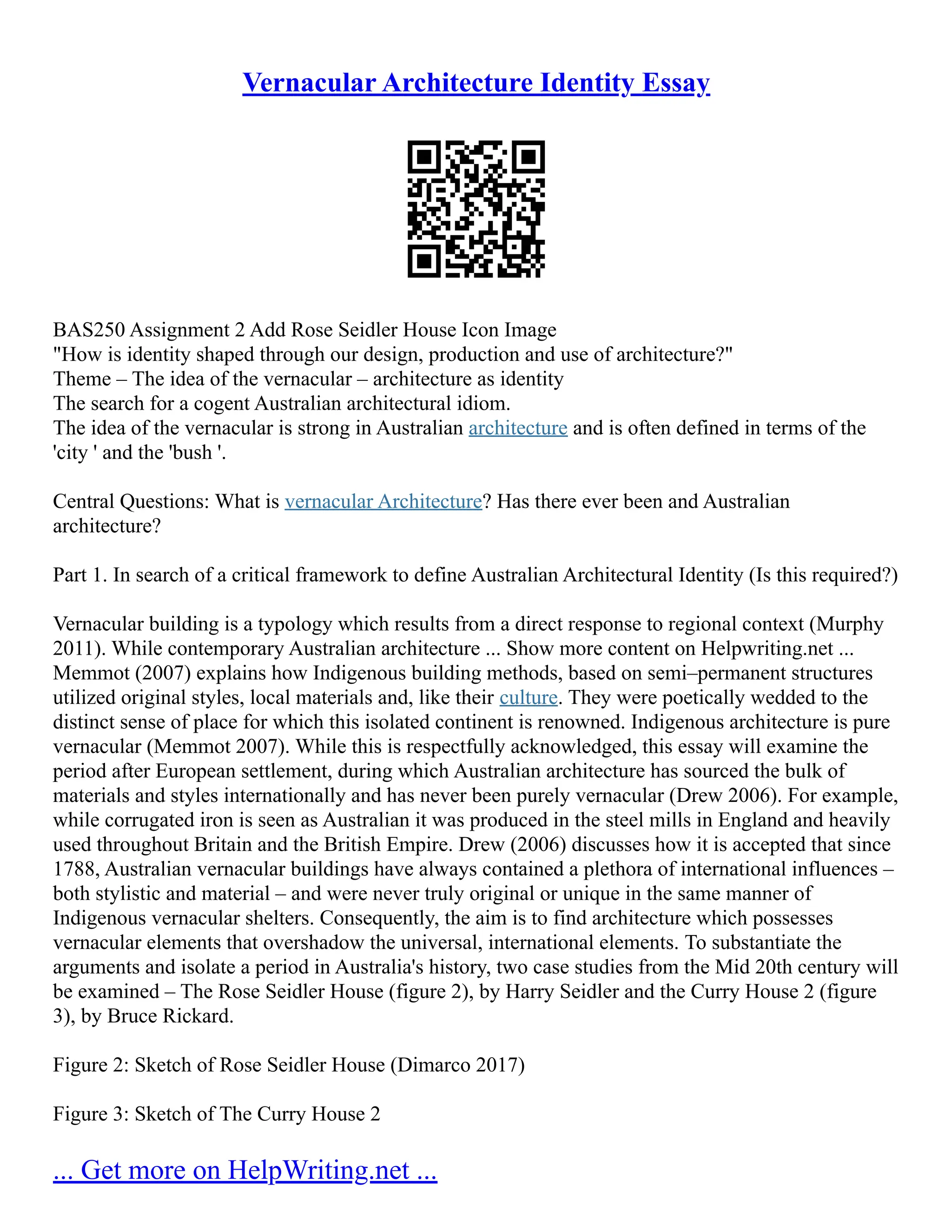 Comparative Essay On Traditional Architecture Vs. Modern... | PDF