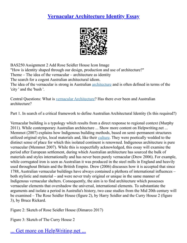 Comparative Essay On Traditional Architecture Vs. Modern... | PDF