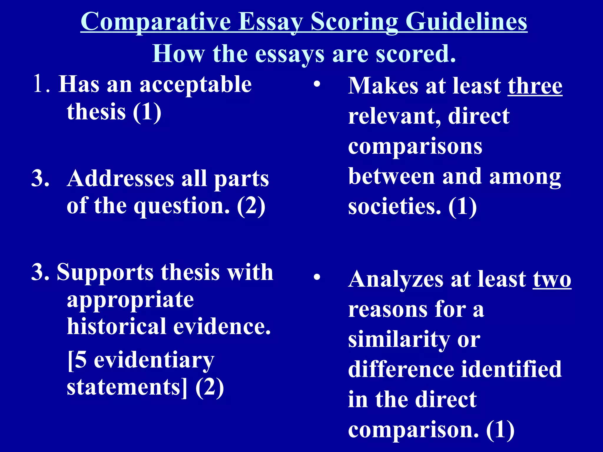 Comparative essay practice classical civs | PPT