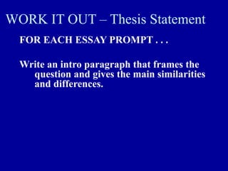 Comparative essay practice classical civs | PPT