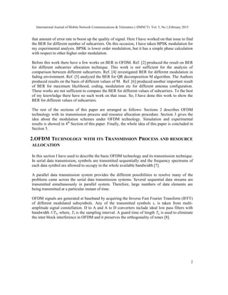 Comparative evaluation of bit error rate for different ofdm subcarriers ...