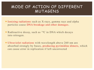 Comparative evaluation of physical and chemical mutagens | PPTX