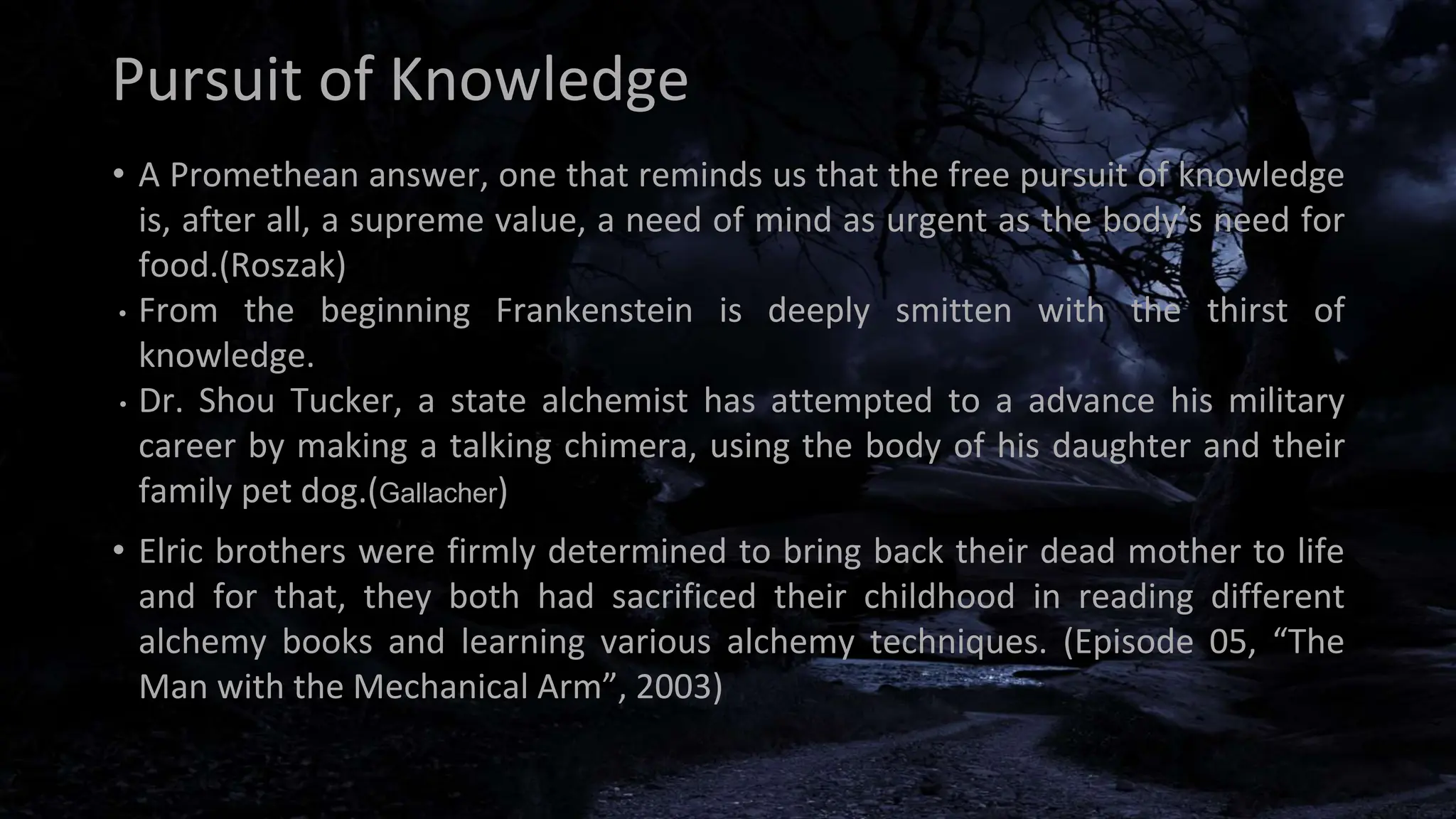 Comparative Exploration of ‘Frankenstein’ Novel and ‘Fullmetal ...