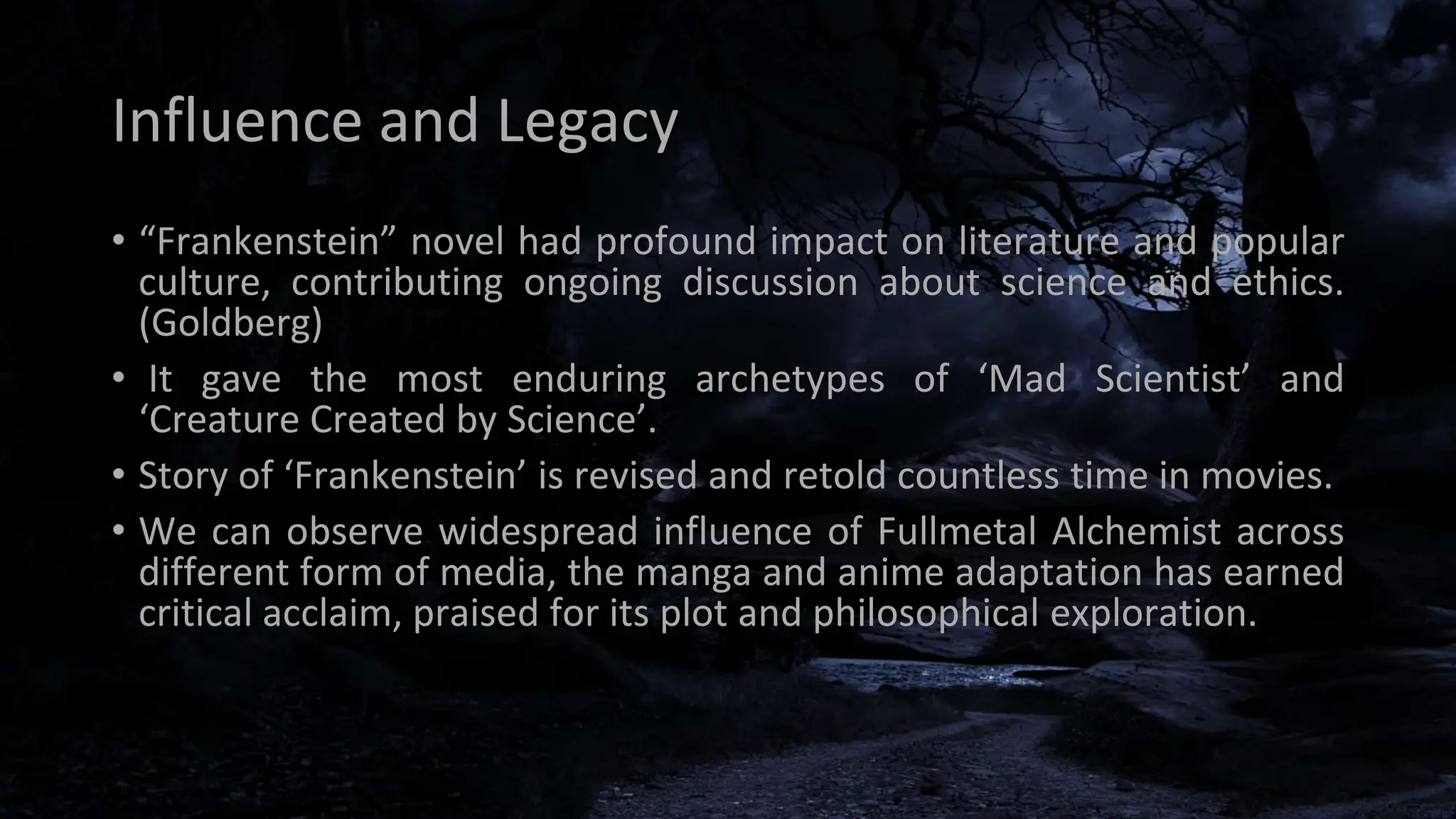 Comparative Exploration of ‘Frankenstein’ Novel and ‘Fullmetal ...