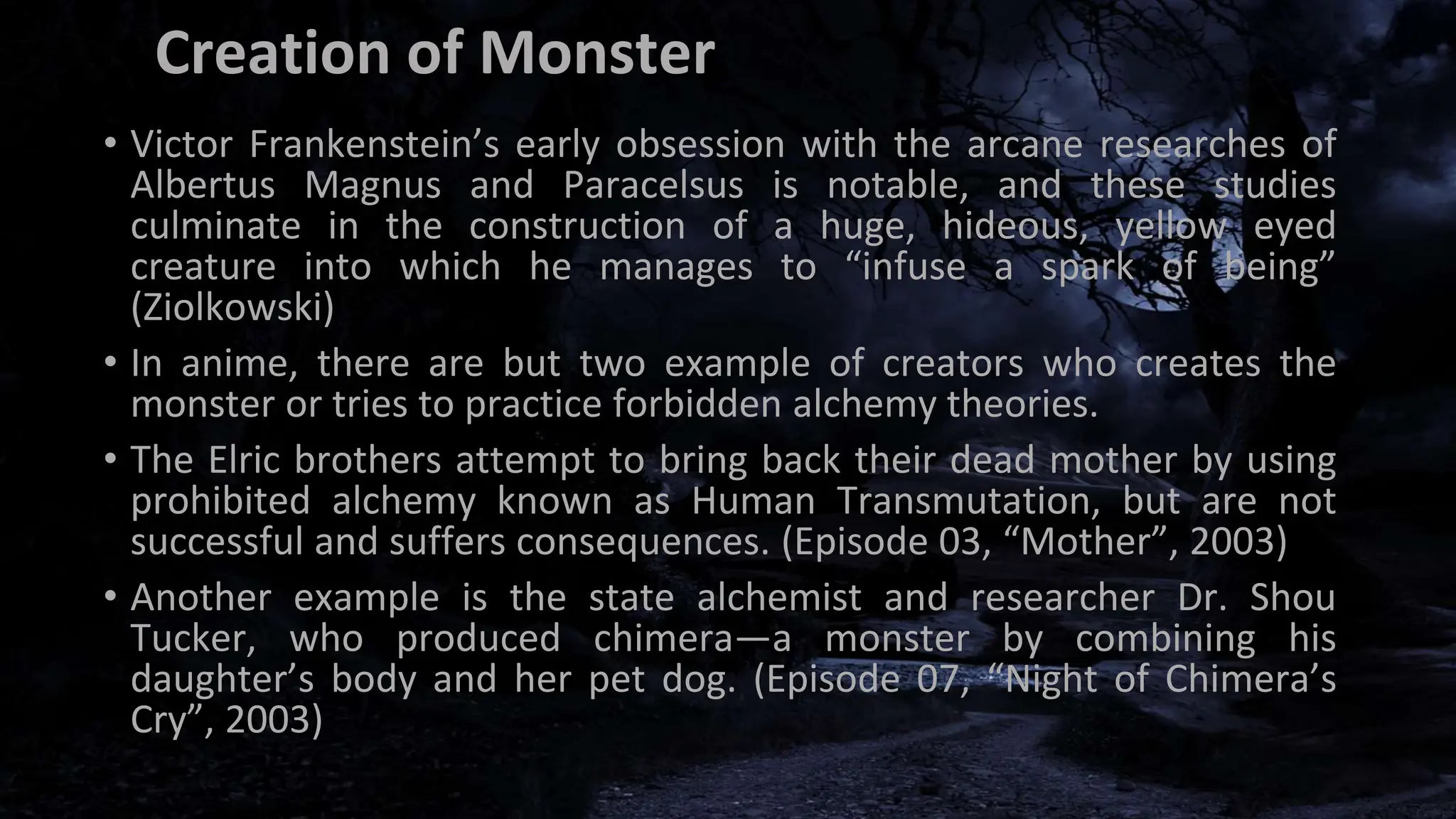 Comparative Exploration of ‘Frankenstein’ Novel and ‘Fullmetal ...