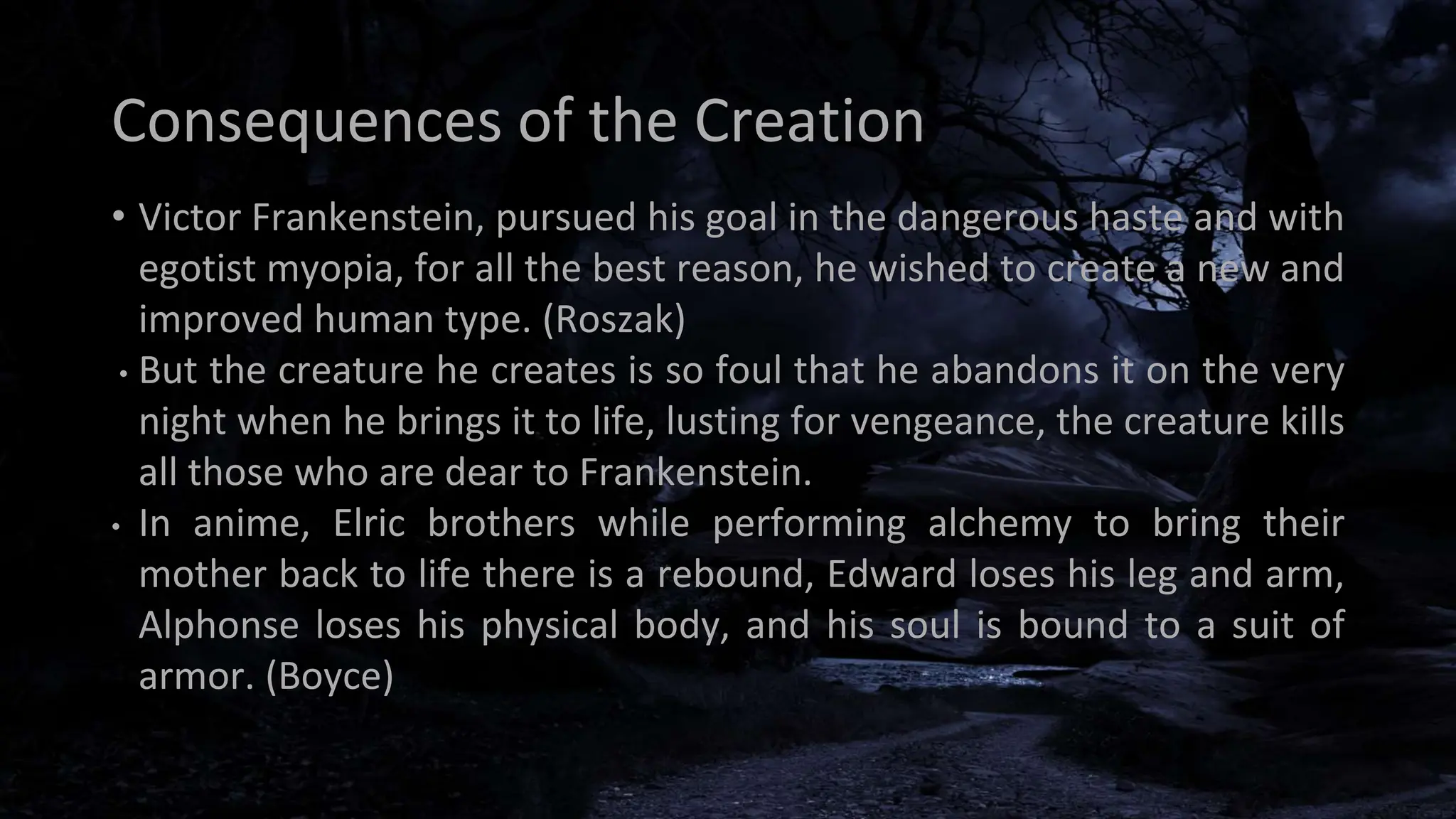 Comparative Exploration of ‘Frankenstein’ Novel and ‘Fullmetal ...