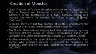 Comparative Exploration of ‘Frankenstein’ Novel and ‘Fullmetal ...