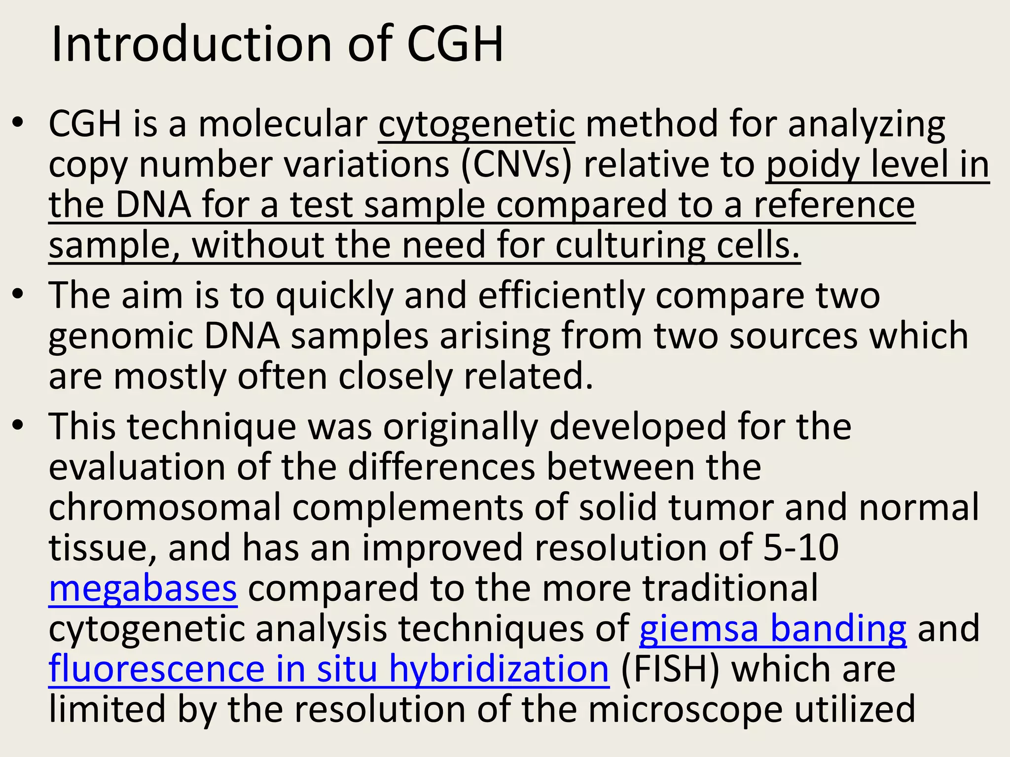 Comparative Genomic Hybridization Pptx