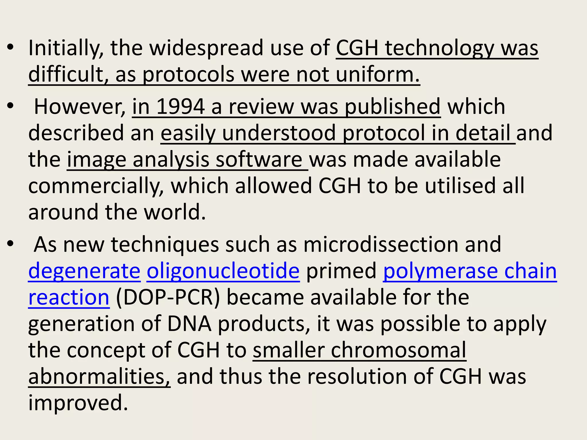 Comparative genomic hybridization | PPTX