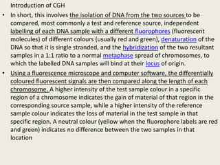 Comparative genomic hybridization | PPTX