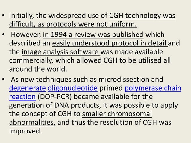 Comparative genomic hybridization | PPTX