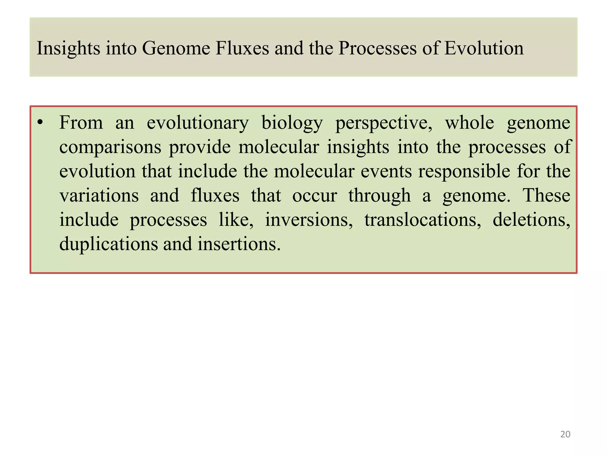 Comparative genomics | PPTX