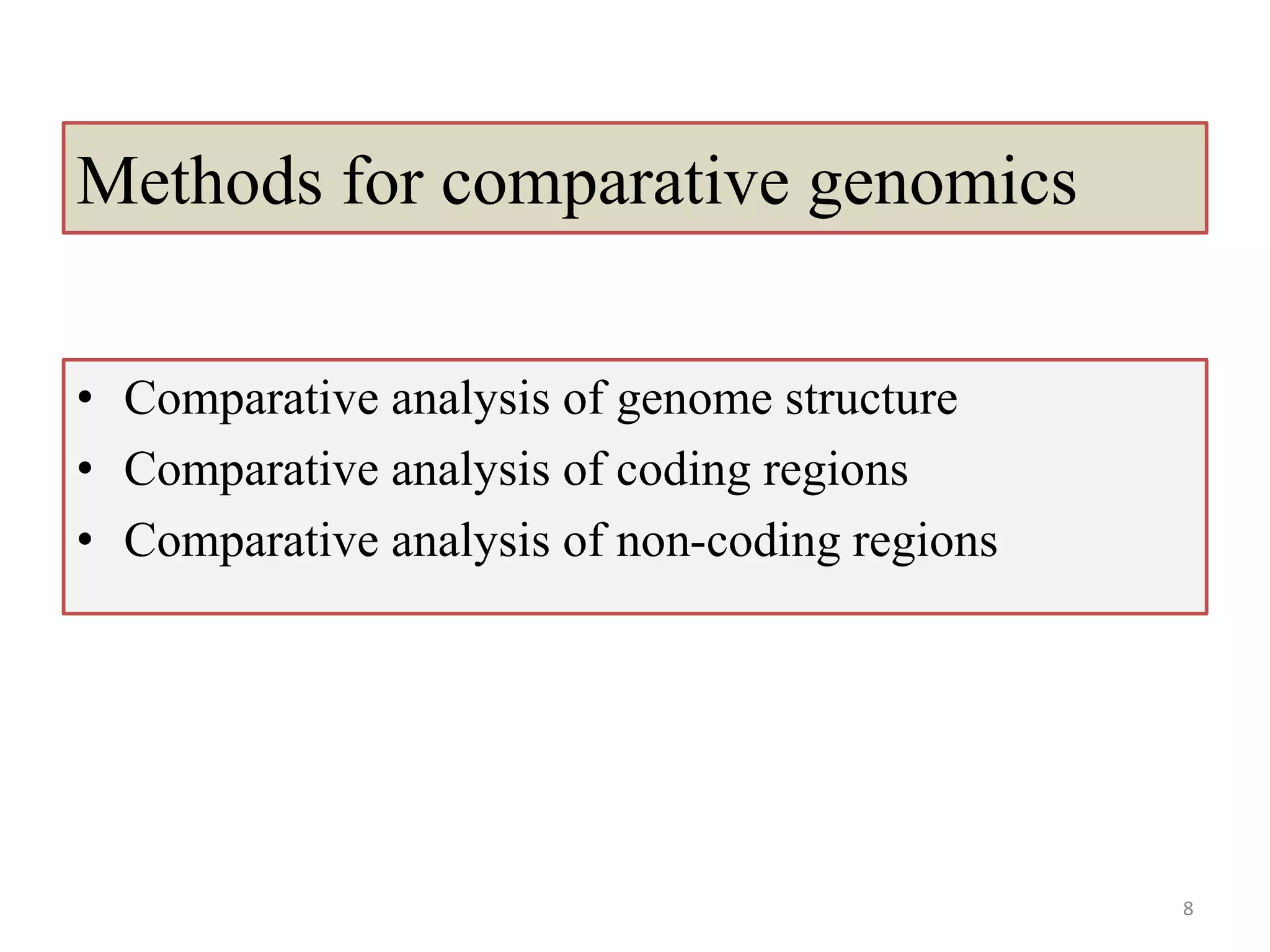 Comparative genomics | PPTX