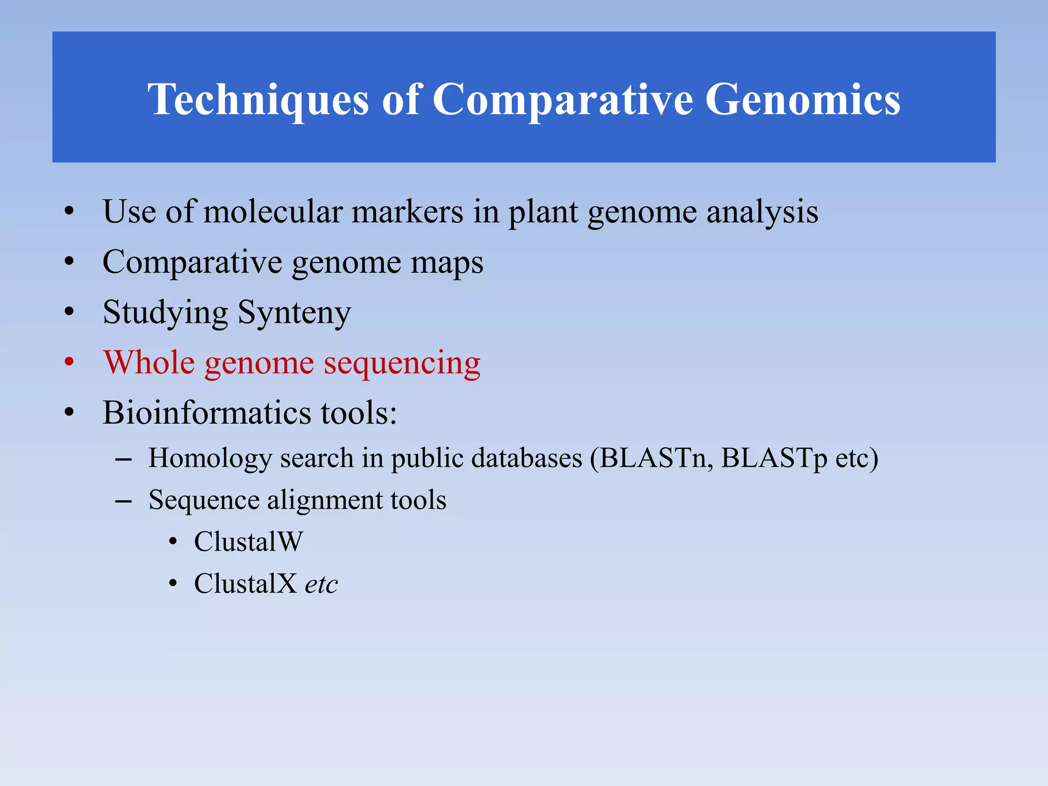 Comparative genomics | PPTX
