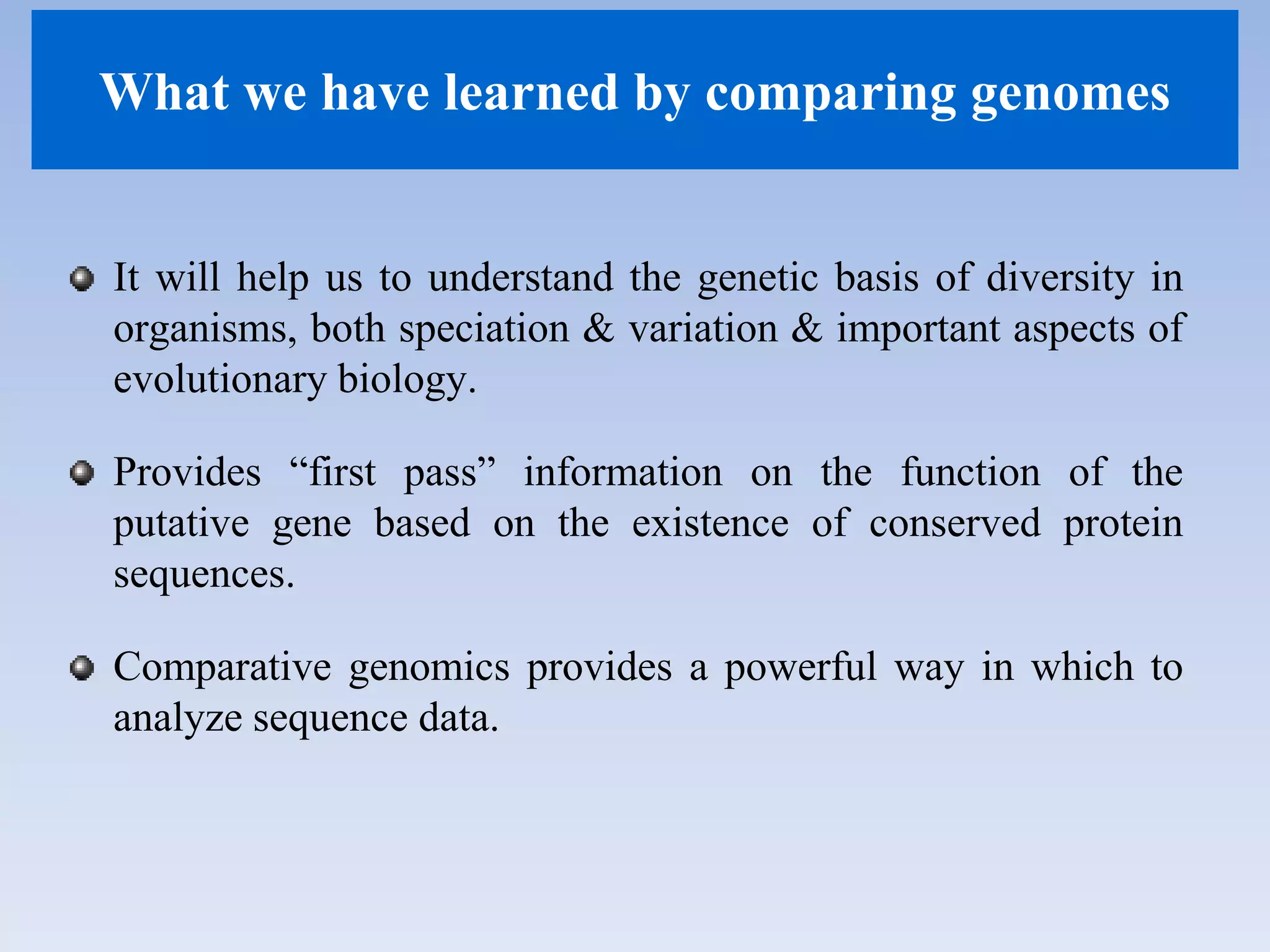 Comparative genomics | PPTX