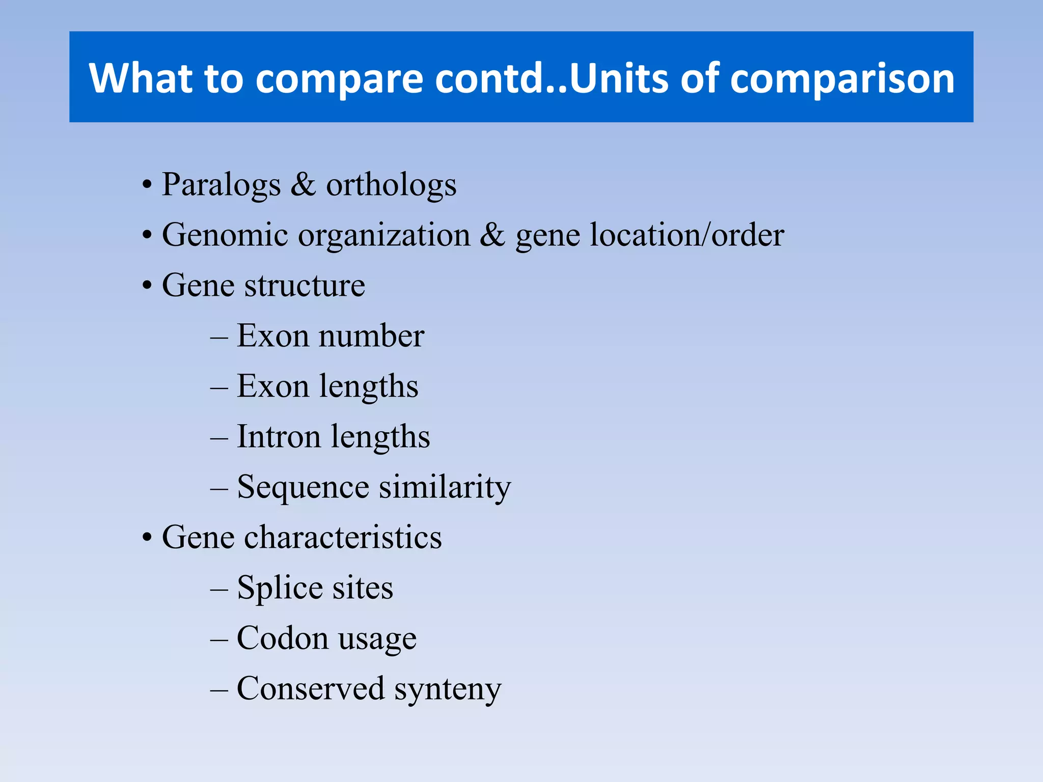 Comparative genomics | PPTX