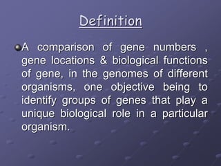 COMPARATIVE GENOMICS.ppt