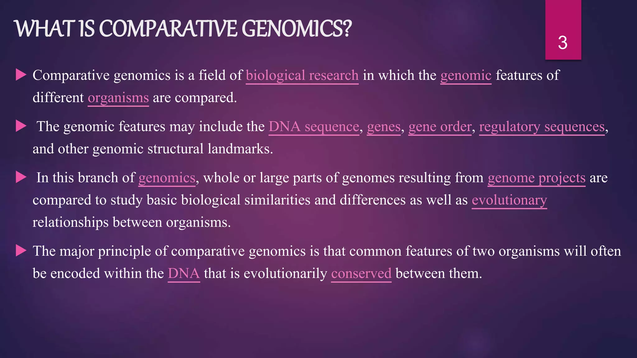 Comparative genomics in eukaryotes, organelles | PPTX