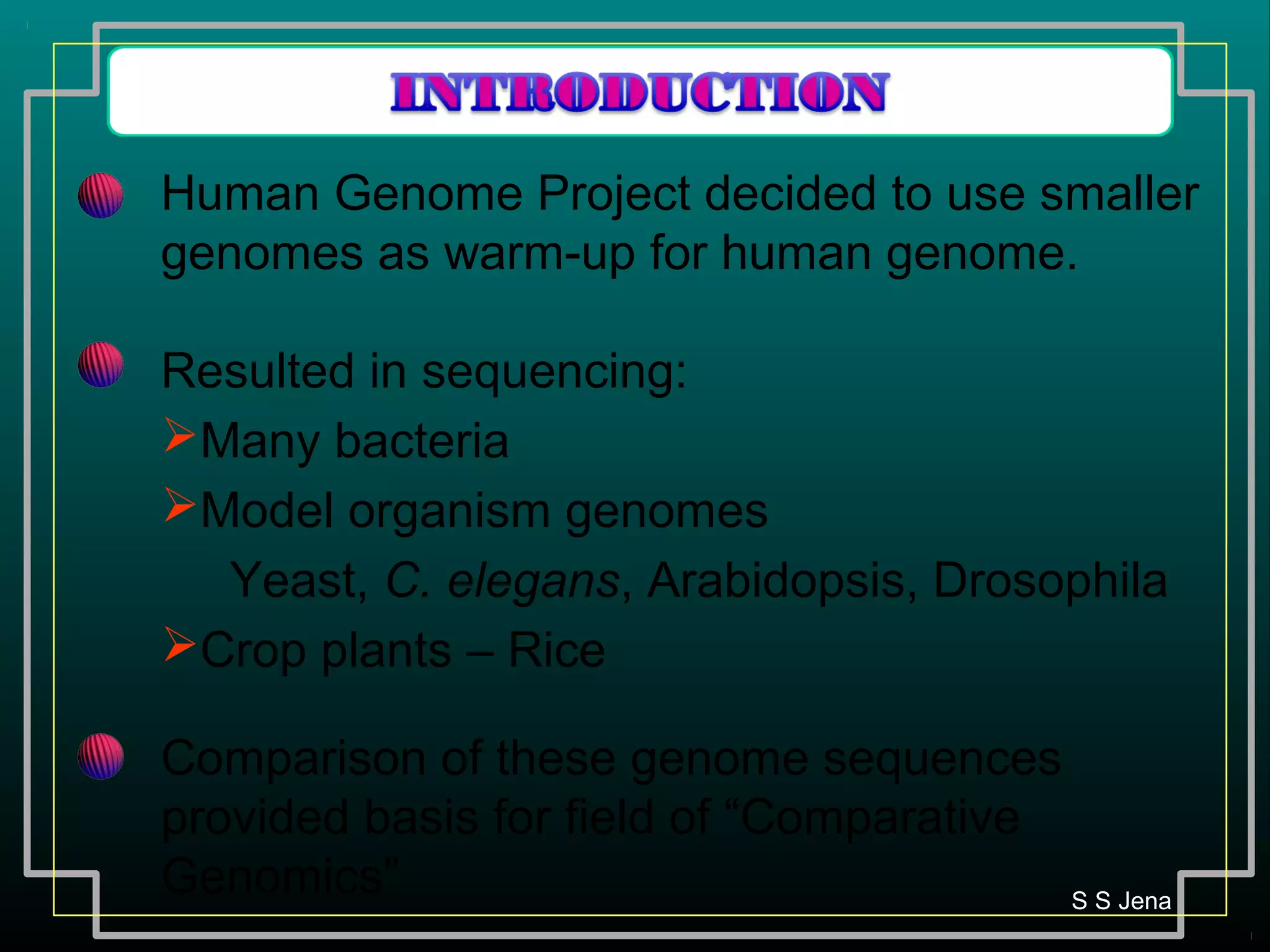 Comparative genomics @ sid 2003 format | PPT