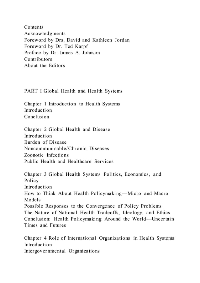 COMPARATIVE HEALTH SYSTEMSA Global PerspectiveSECOND | DOCX