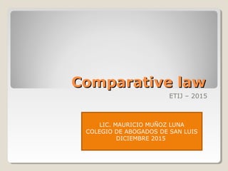 Comparative law | PPT