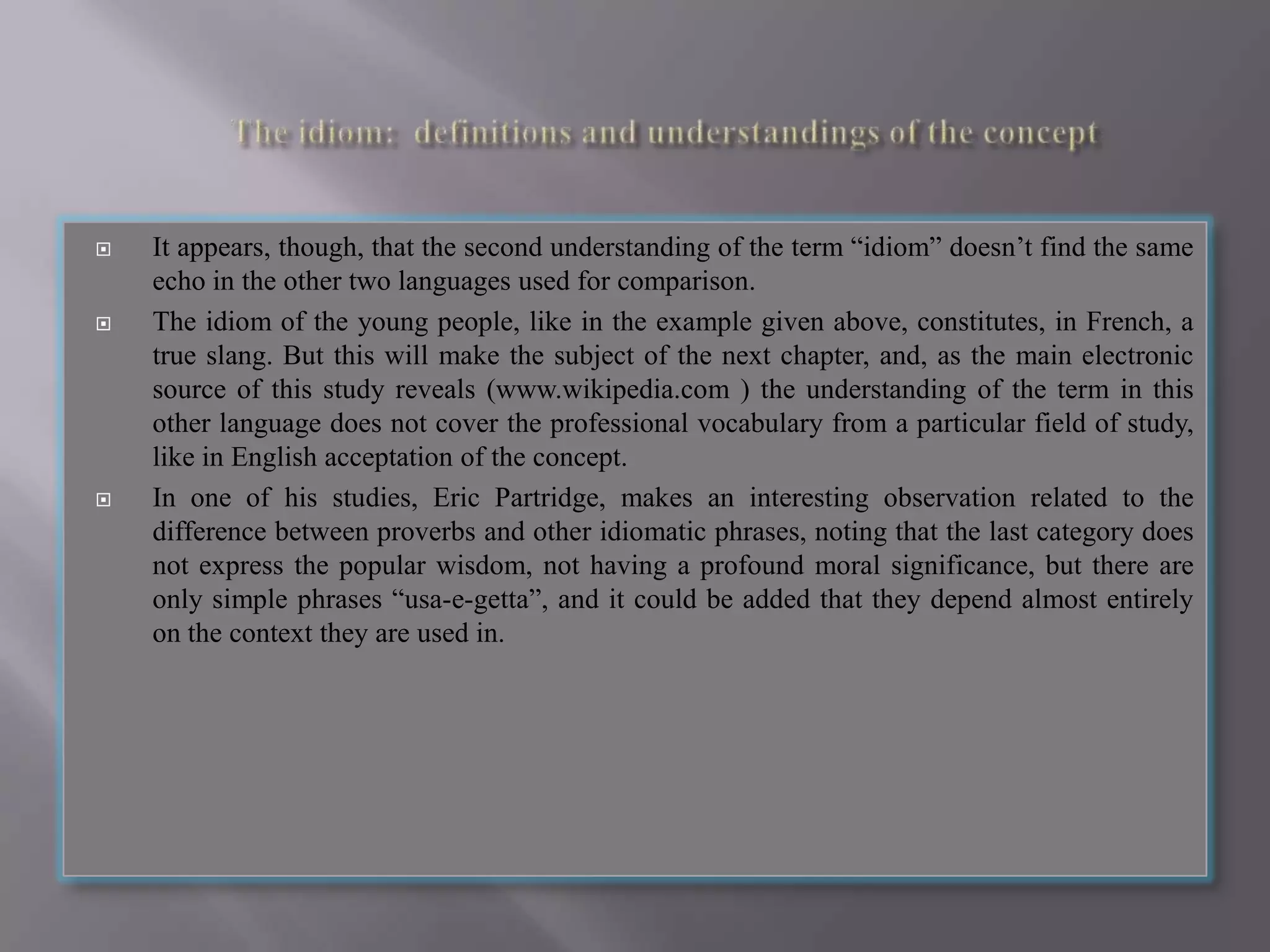 Comparative linguistic essay | PPTX