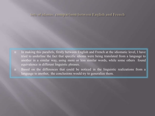 Comparative linguistic essay | PPT