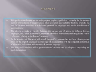 Comparative linguistic essay | PPTX