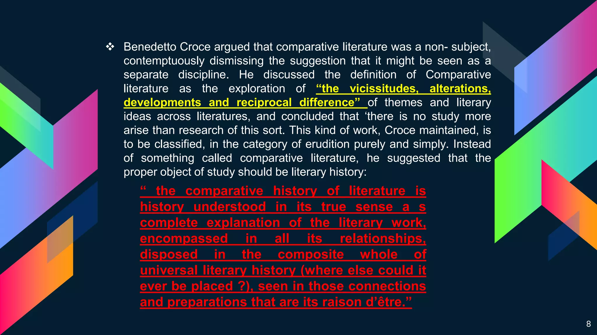 Introduction: what is comparative literature Today ? | PPTX