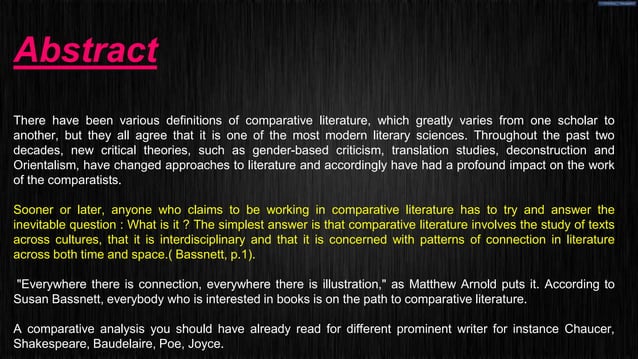comparative literature by Susan Bassnett | PPTX | Educational ...