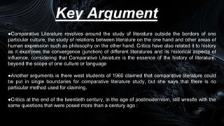 comparative literature by Susan Bassnett | PPTX